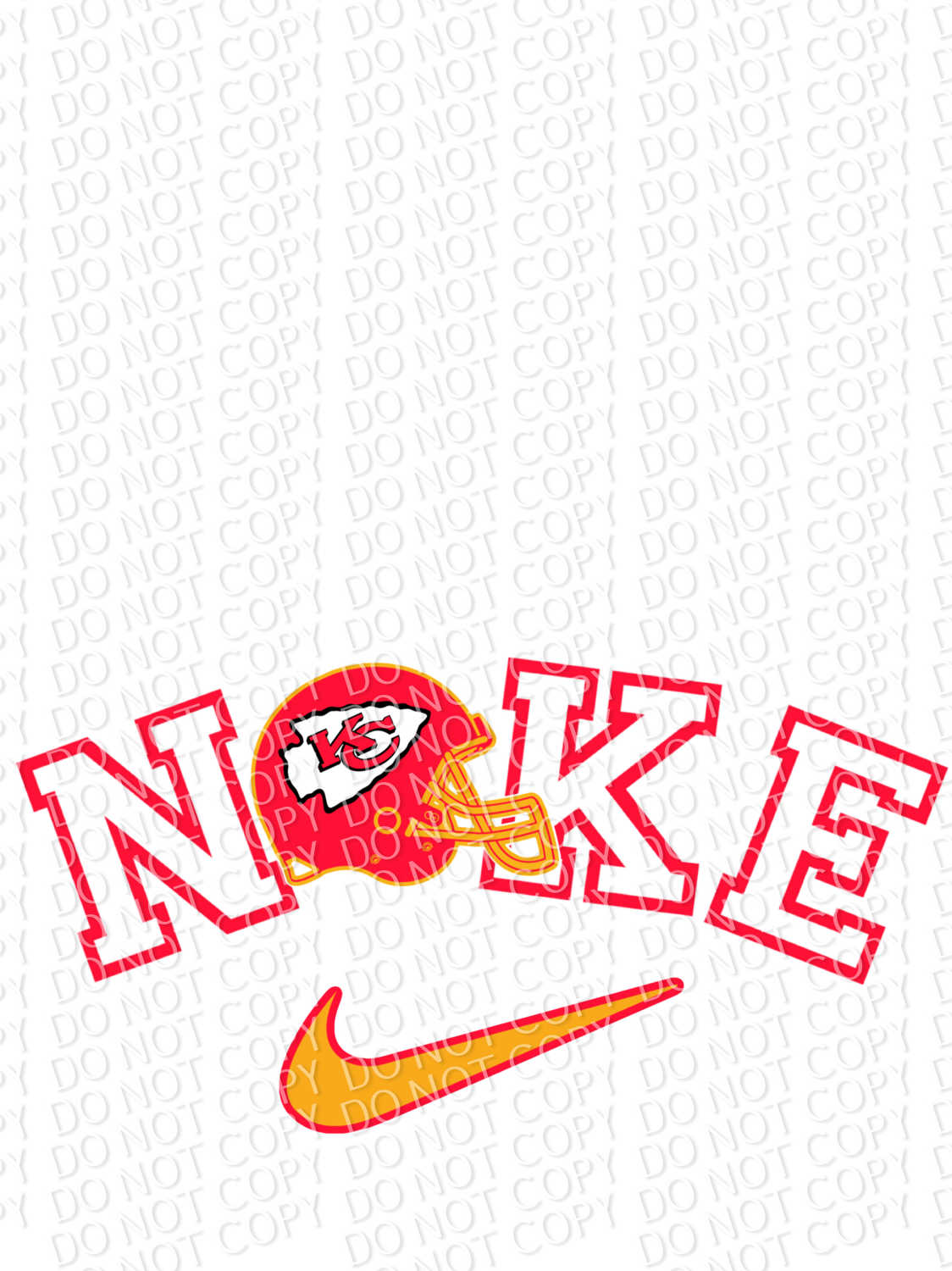 KC Football Logo | DTF Ready to Press or Sublimation Transfer ...