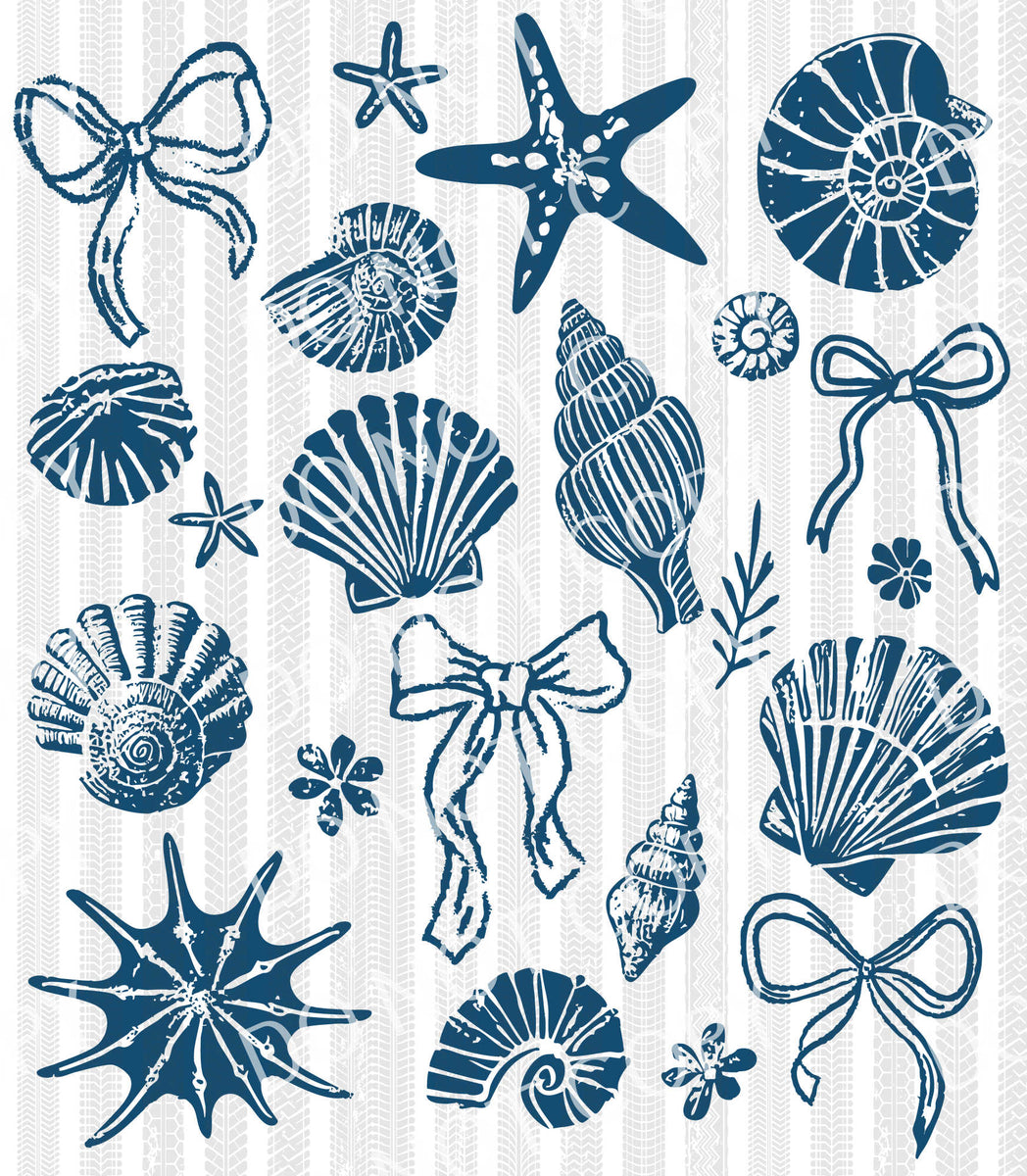 Coquette Seashells | DTF Ready to Press or Sublimation Transfer ...