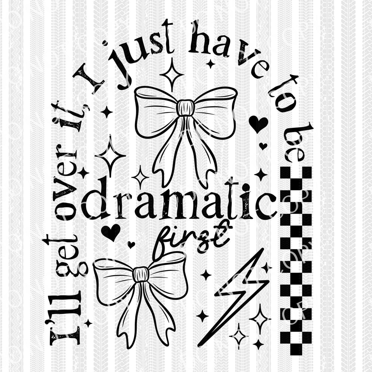 Dramatic First with Bows | DTF Ready to Press or Sublimation Transfer ...