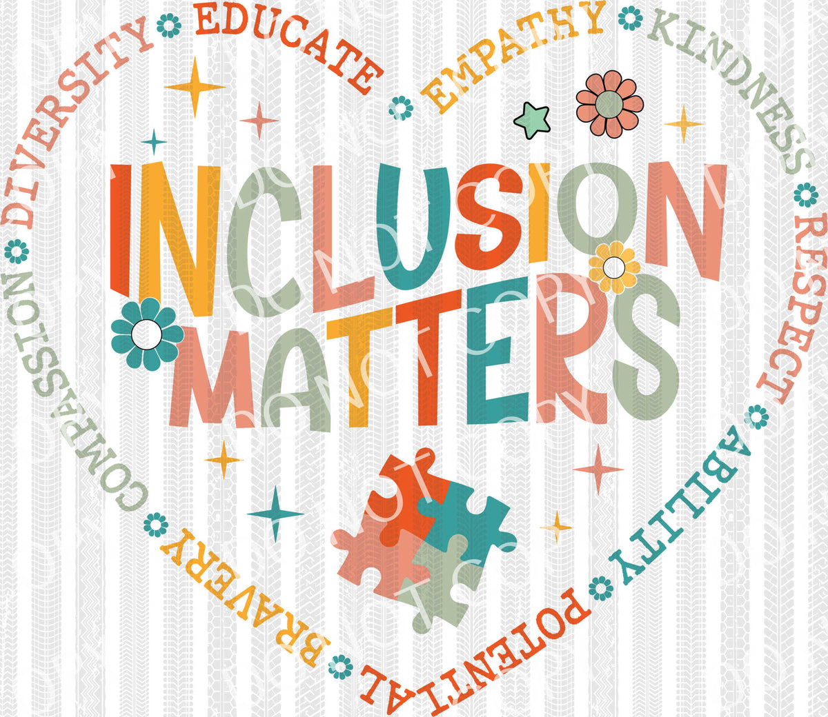 Inclusion Matters | DTF Ready to Press or Sublimation Transfer ...