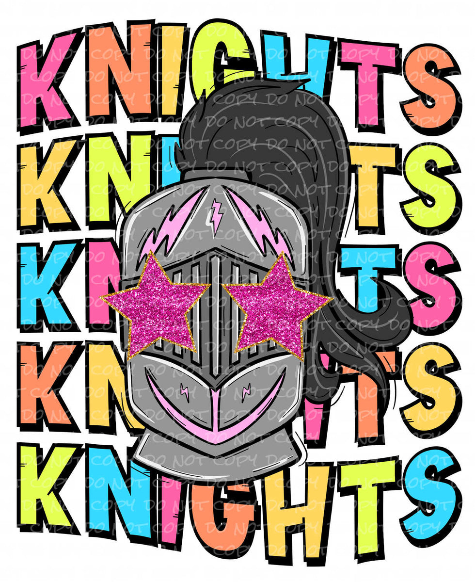 Knights Colorful | DTF Ready to Press or Sublimation Transfer ...