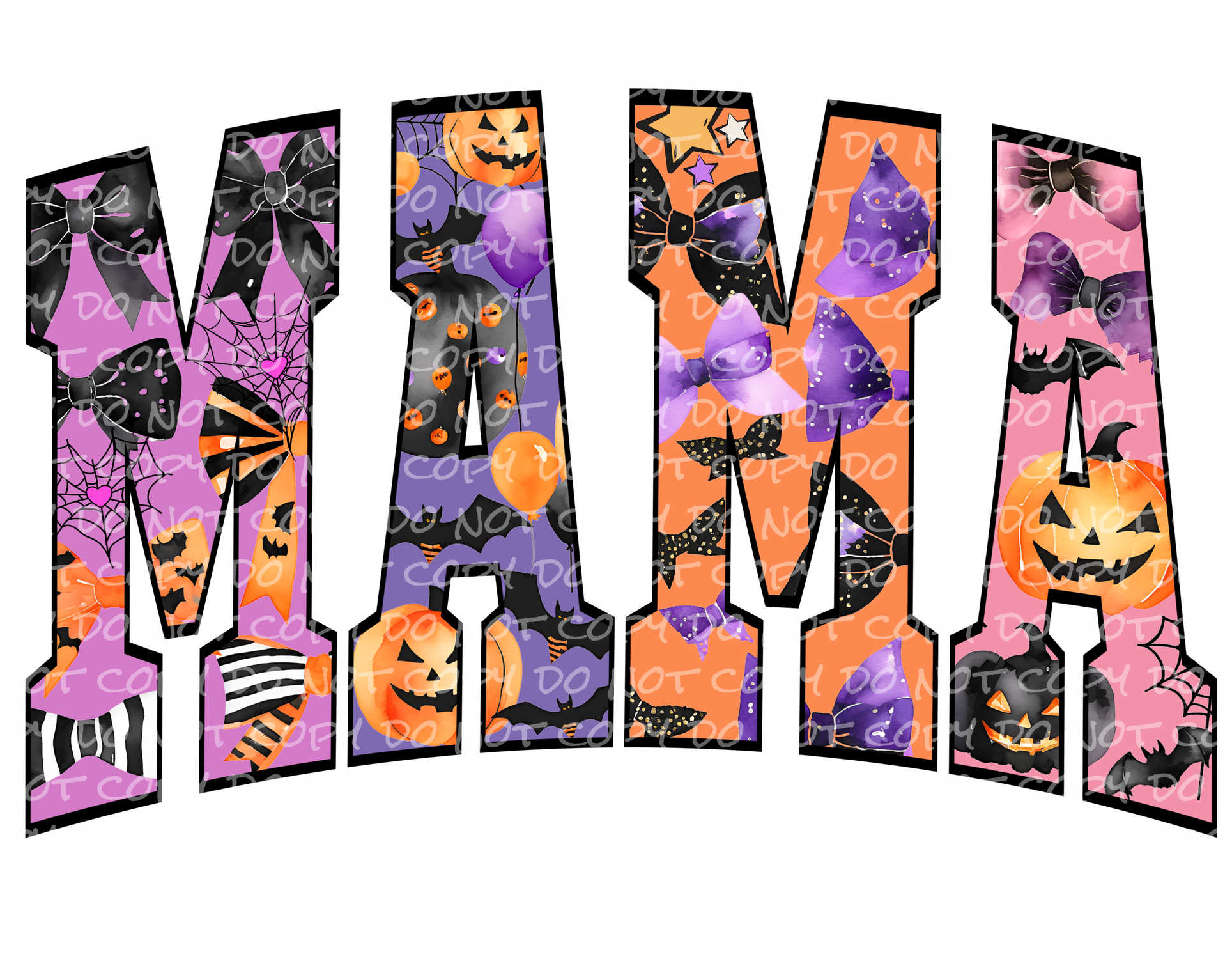 Mama Varsity Letters - Spooky | DTF Ready to Press or Sublimation Tran ...