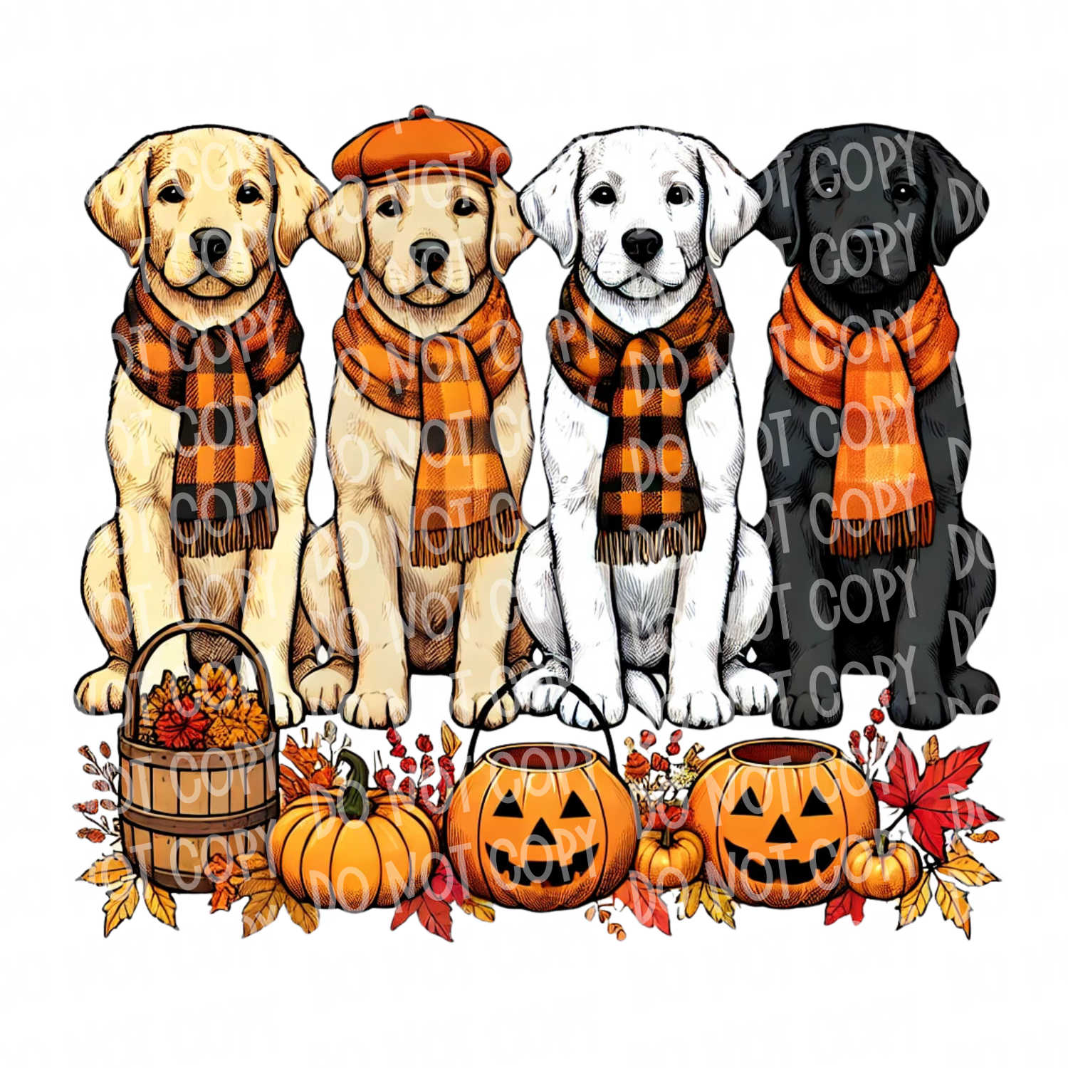 Fall Dogs | DTF Ready to Press or Sublimation Transfer – CellarDore Designs