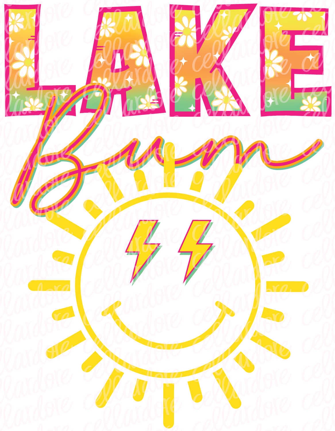 Lake Bum Smiley | DTF Ready to Press or Sublimation Transfer ...