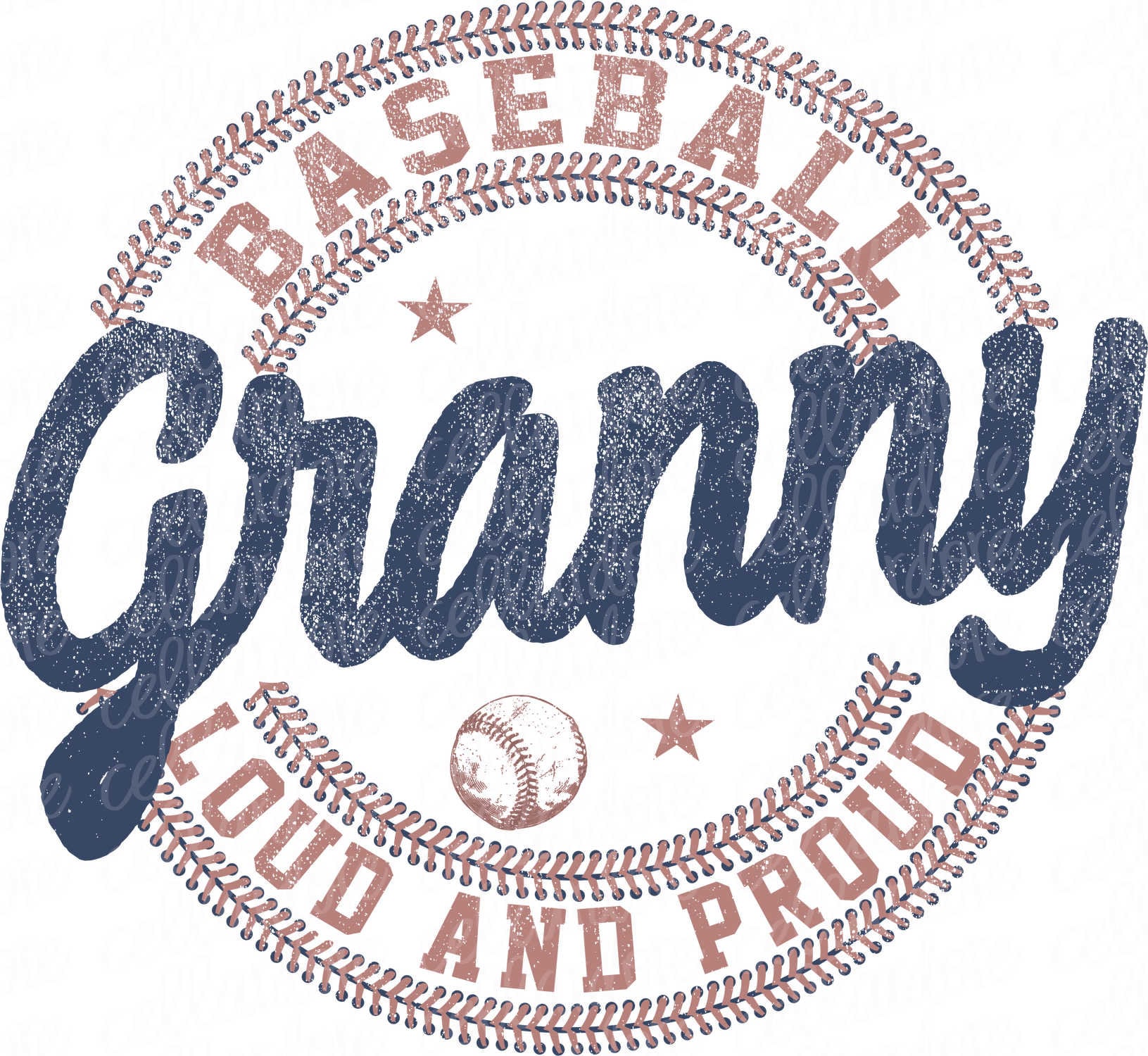 Loud and Proud Baseball Granny | DTF Ready to Press or Sublimation Tra ...